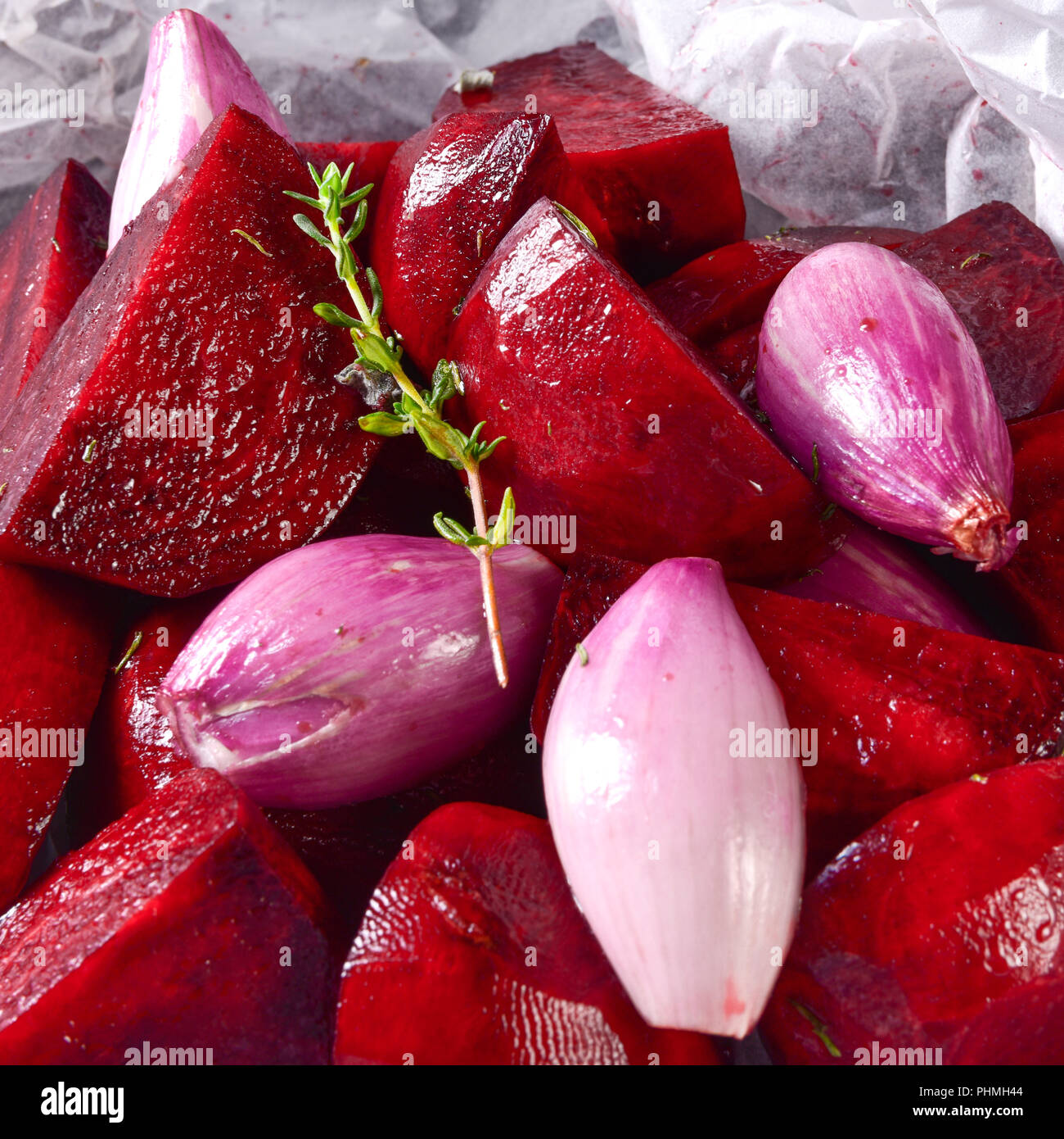 oven baked red beets Stock Photo - Alamy
