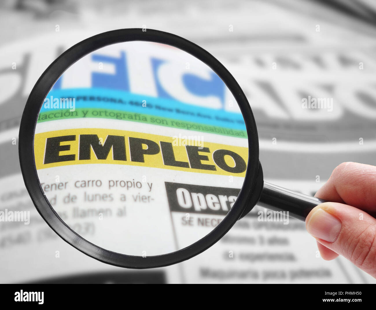 Spanish Language Job Search Stock Photo Alamy