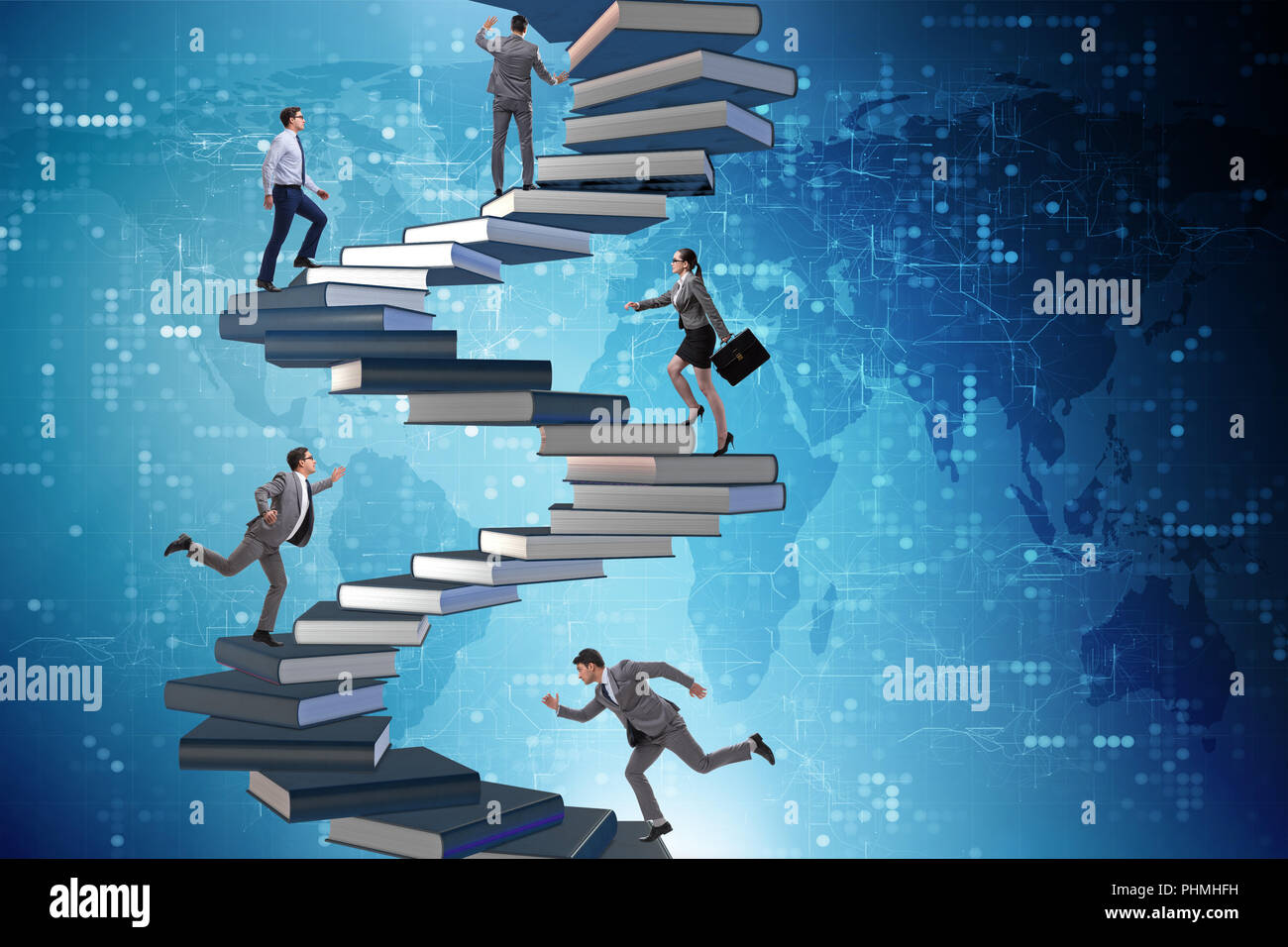 Business people in importance of education concept Stock Photo - Alamy