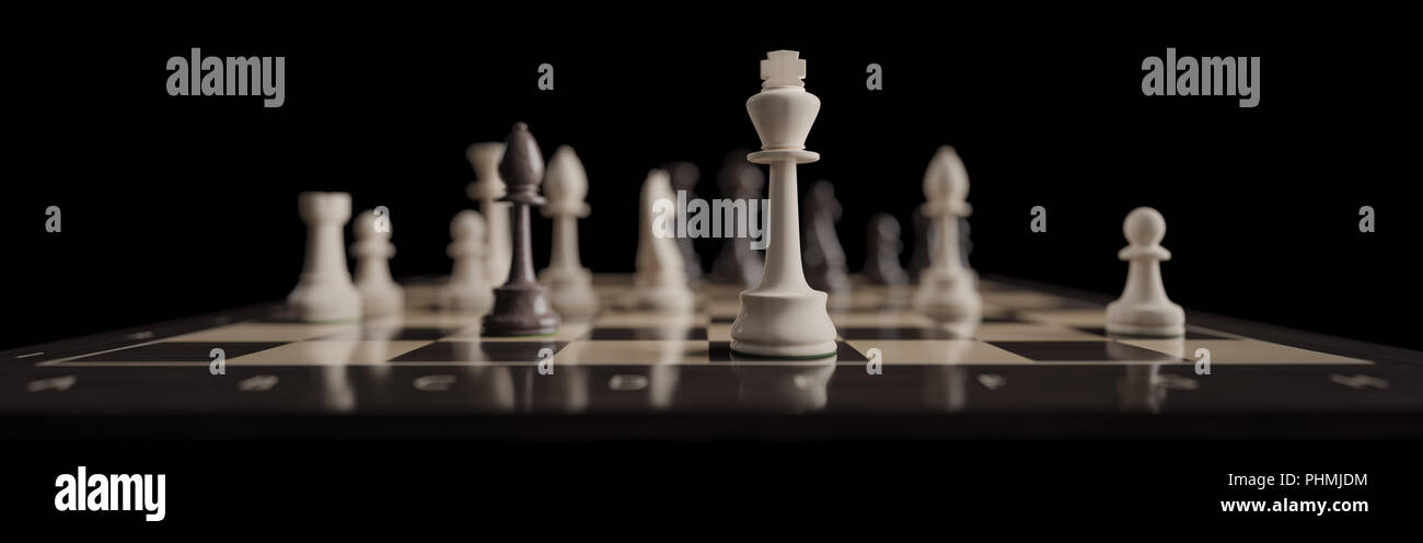 A classic chess board game as a banner Stock Photo - Alamy