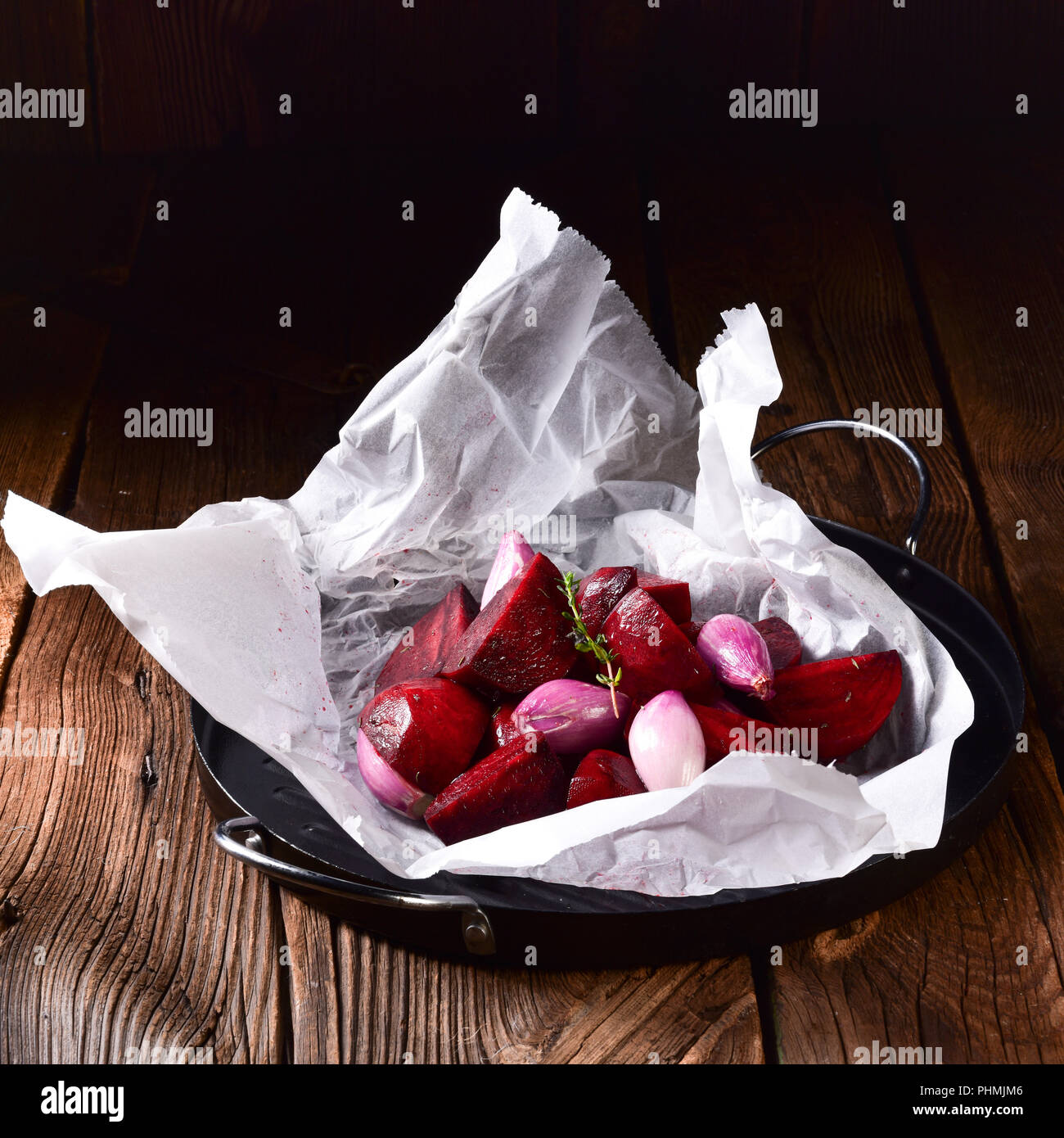 Oven baked red beets Stock Photo - Alamy