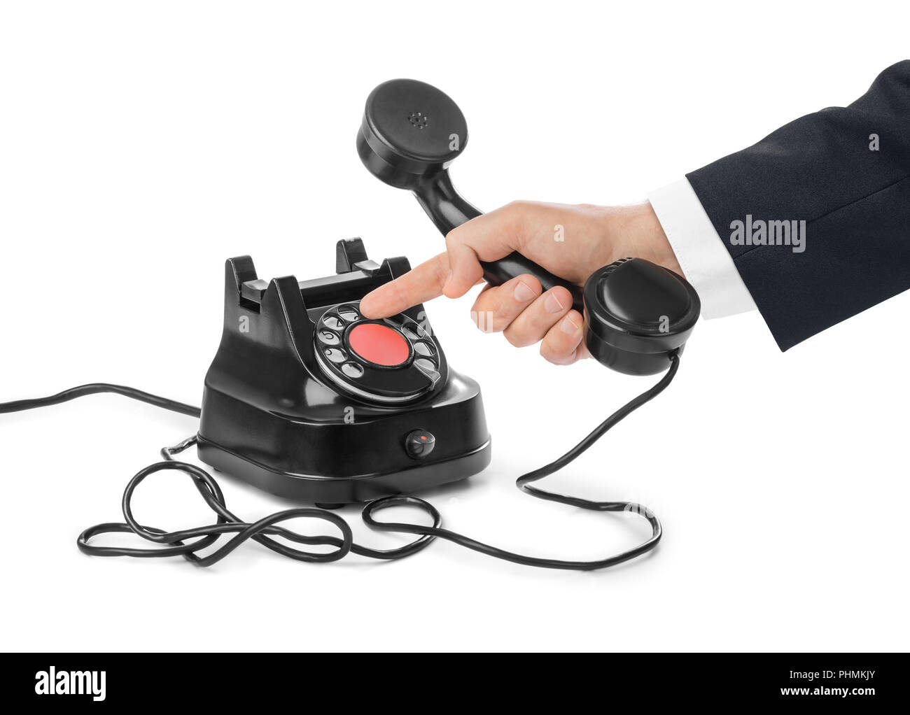 Telephone receiver in hand Stock Photo - Alamy