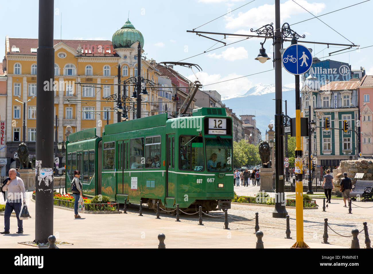SOFIA BULGARIA LIONS BRIDGE TRAM Stock Photo - Alamy