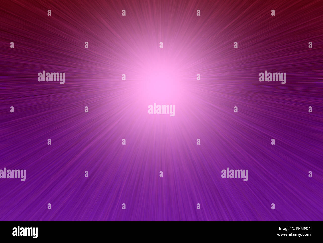 Bright purple rays radiant background with light effect banner with ...
