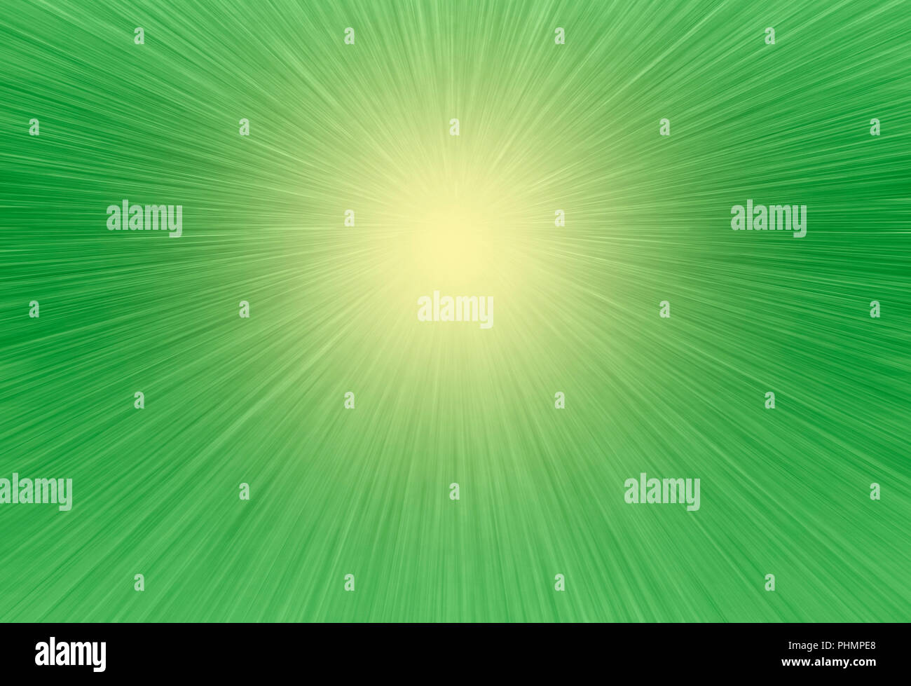 Green summer sunny rays background banner with copy space for text ...