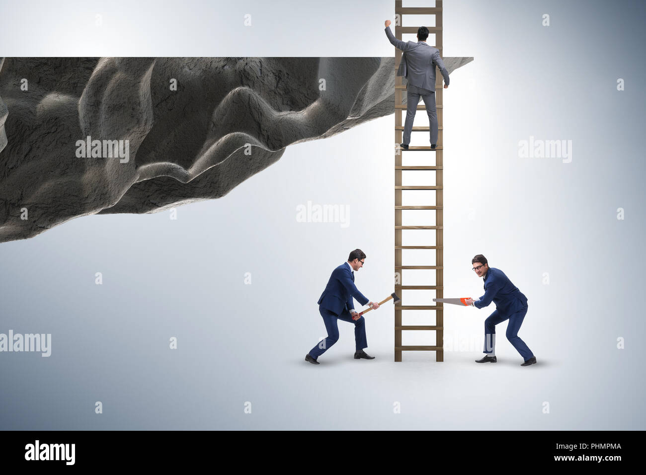 Business unethical competition concept with businessmen Stock Photo - Alamy