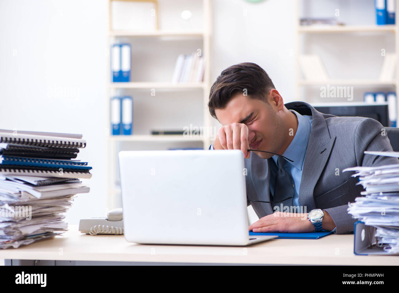 Overloaded work employee under hi-res stock photography and images - Alamy