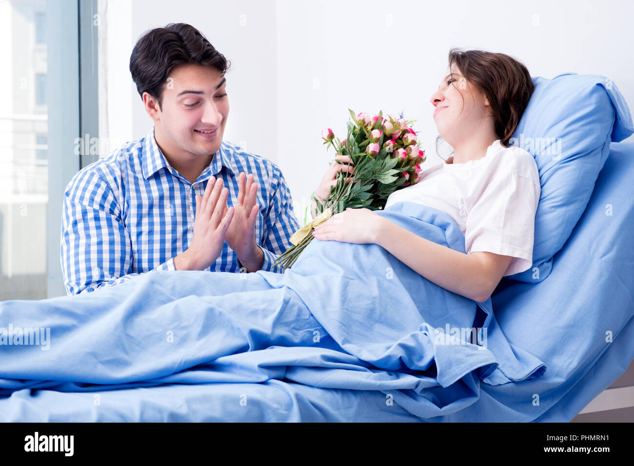 Loving Husband Caring Sick Wife Stock Photos & Loving Husband Caring ...
