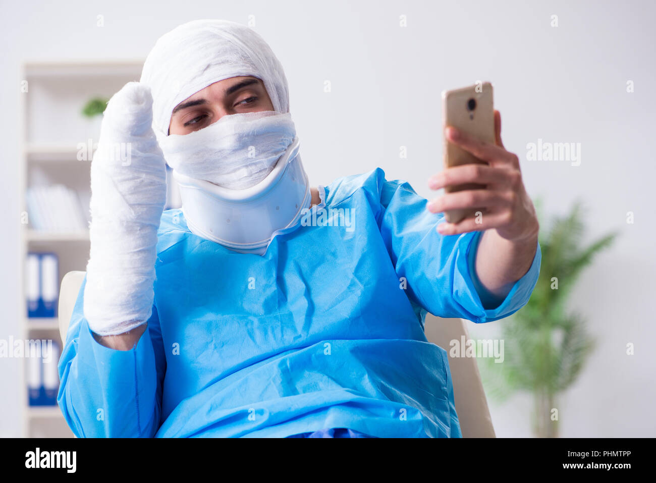 Man suffering from multiple broken bones and fractures Stock Photo - Alamy