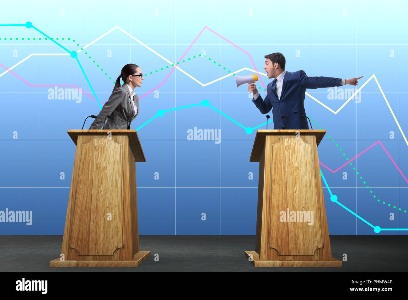 Angry speech podium hi-res stock photography and images - Alamy