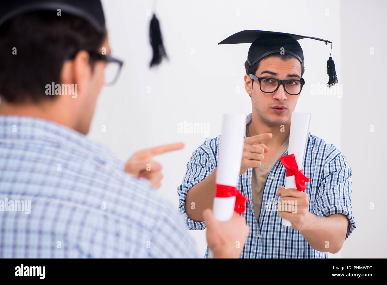 Memorizing in mirror hi-res stock photography and images - Alamy