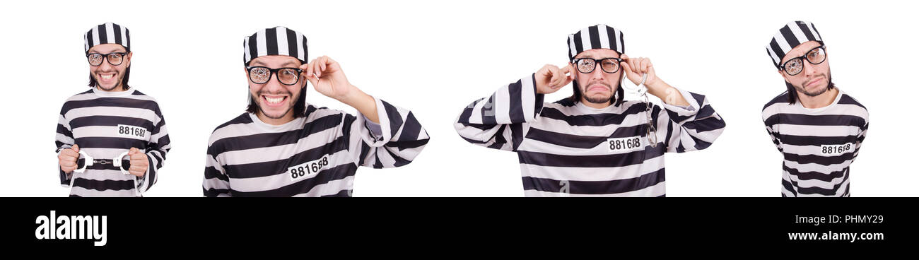 Prison inmate isolated on the white background Stock Photo - Alamy