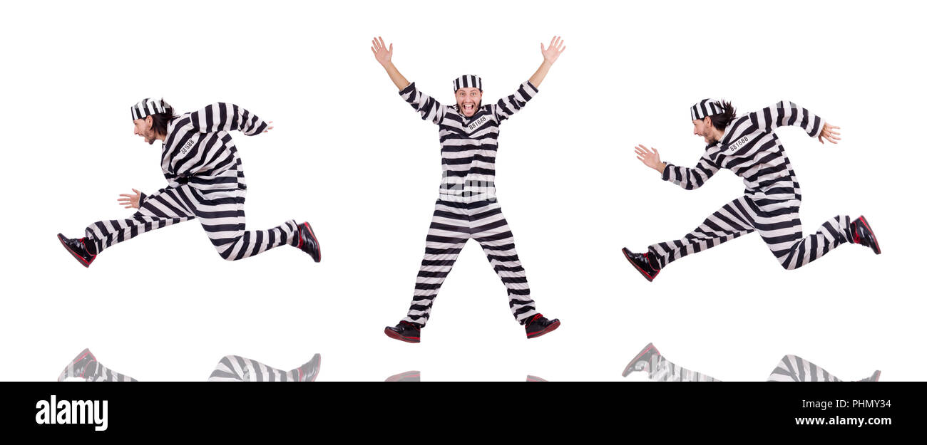 Prison inmate isolated on the white background Stock Photo - Alamy