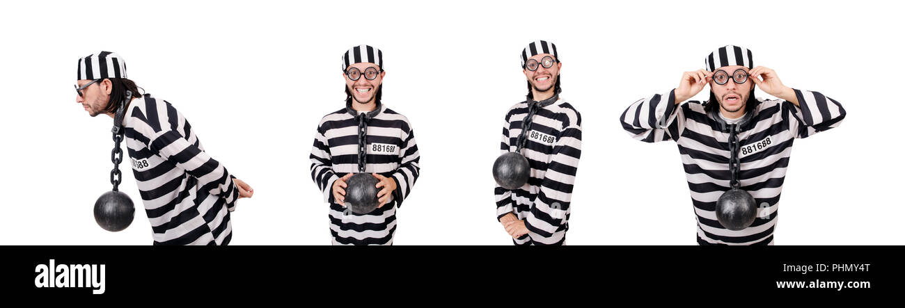 Prison inmate isolated on the white background Stock Photo - Alamy