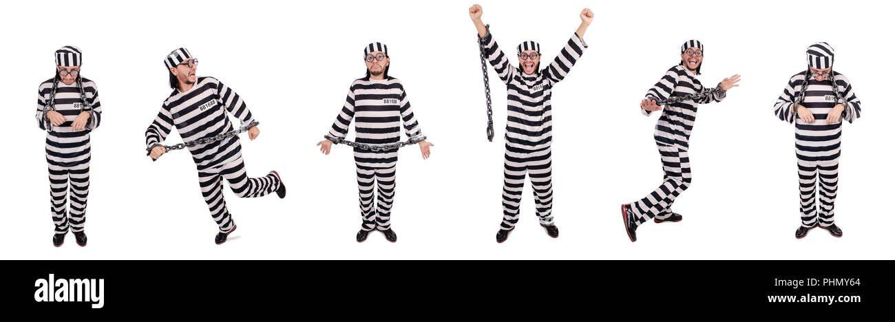 Prison inmate isolated on the white background Stock Photo - Alamy