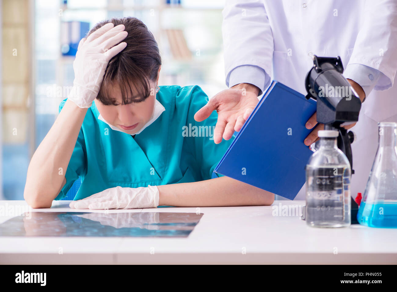 Angry doctor woman showing hi-res stock photography and images - Alamy