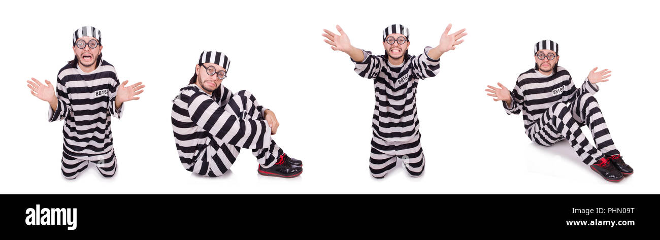 Prison inmate isolated on the white background Stock Photo - Alamy