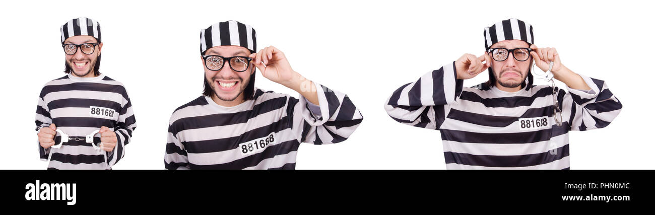 Prison inmate isolated on the white background Stock Photo - Alamy