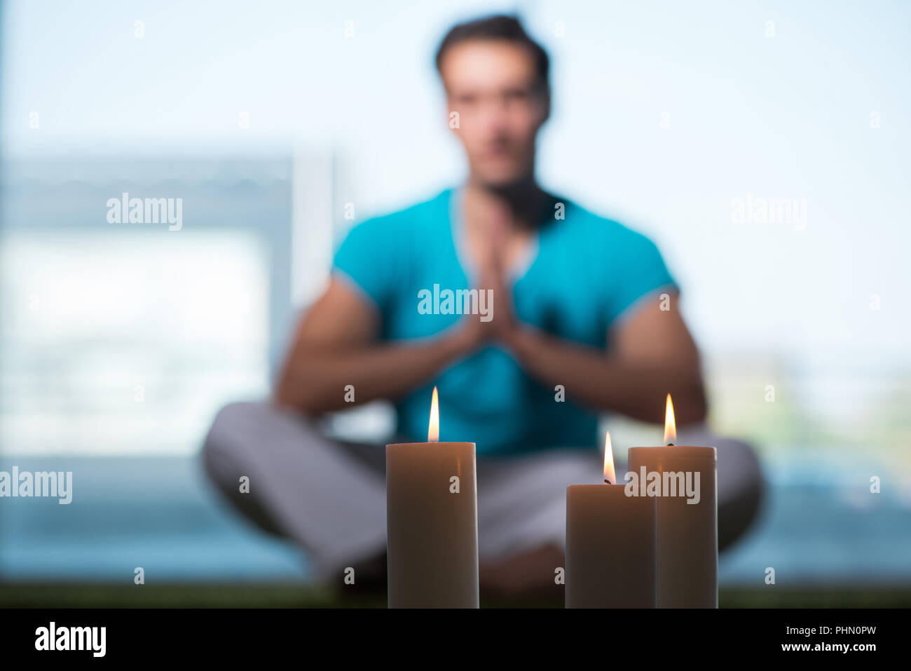 Young handsome man in spa healthcare concept Stock Photo - Alamy