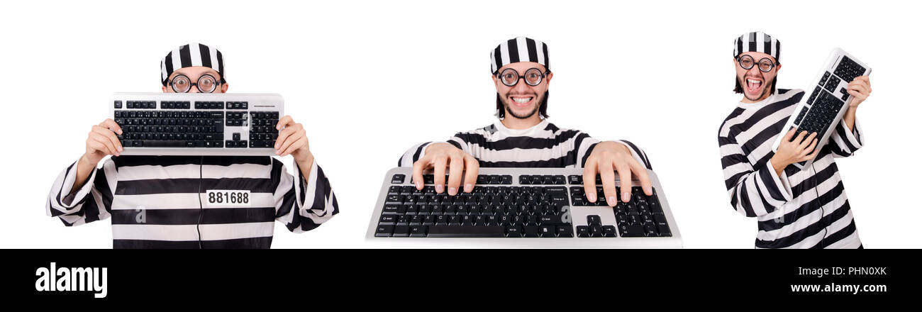 Prison inmate isolated on the white background Stock Photo - Alamy