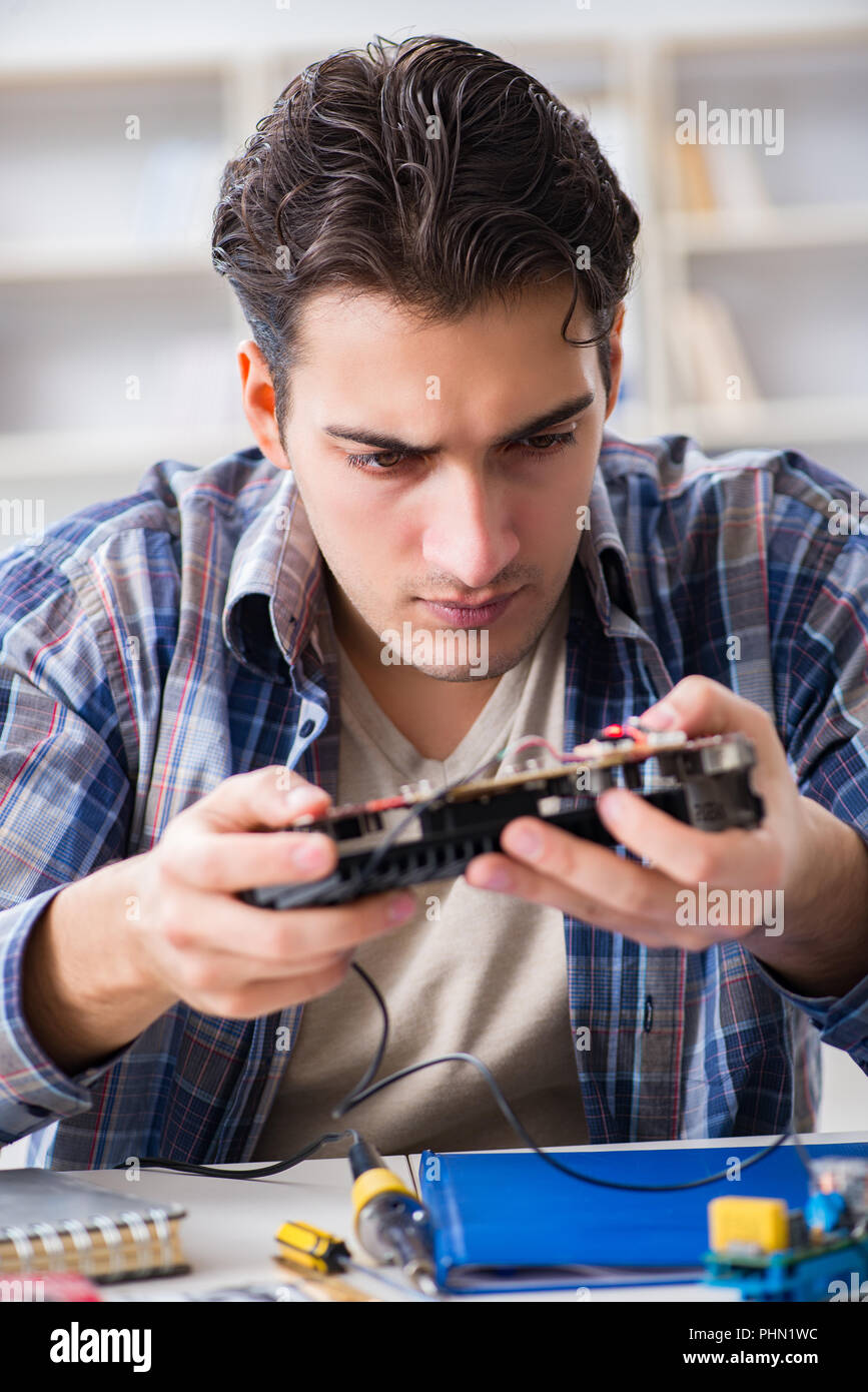 Computer hardware repair and fixing concept by experienced techn Stock ...