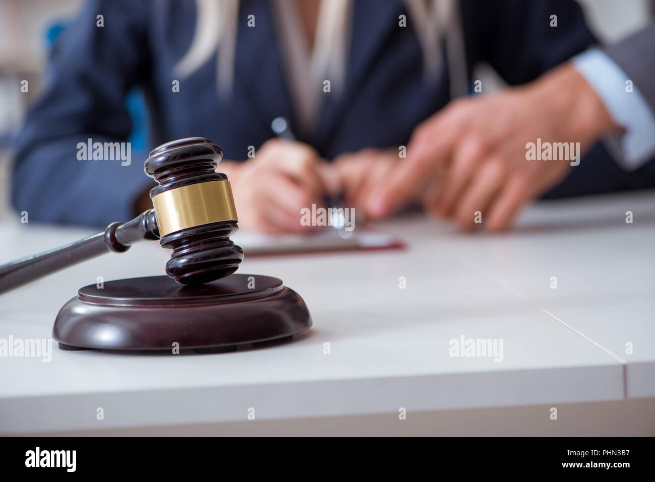Judge and his gavel in law concept Stock Photo - Alamy