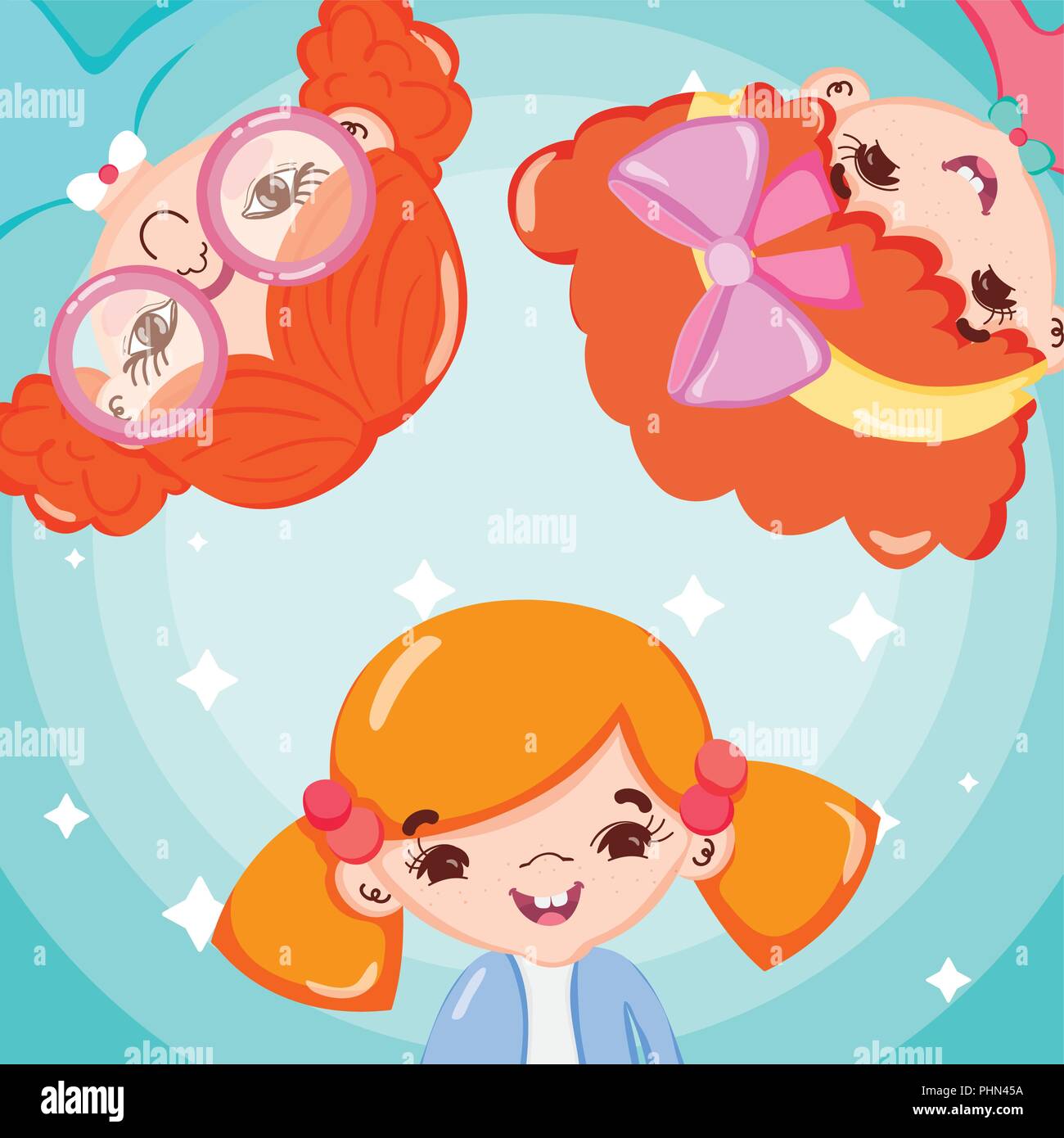 Beautiful girls cartoons Stock Vector Image & Art - Alamy