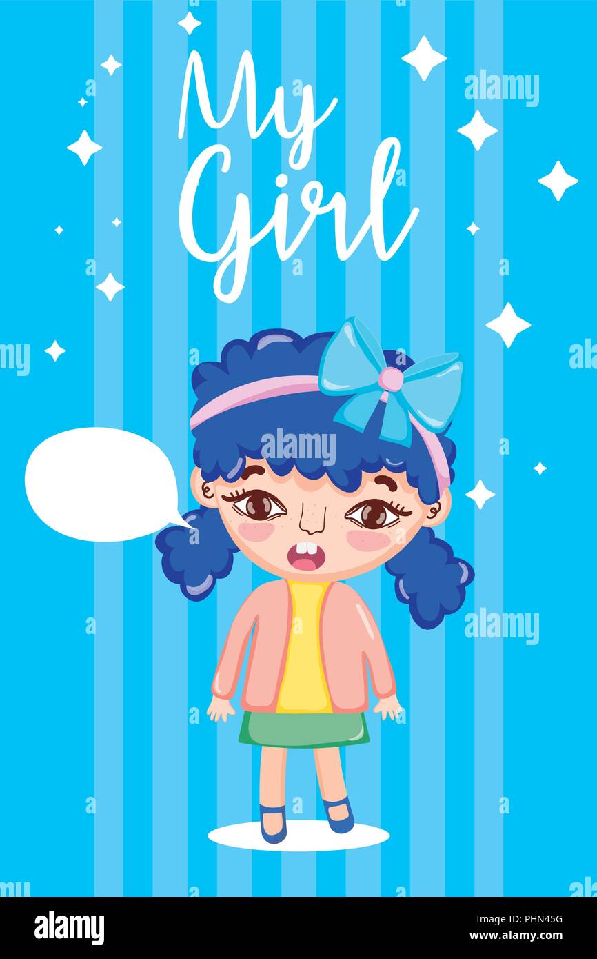 My girl cartoon Stock Vector Image & Art - Alamy