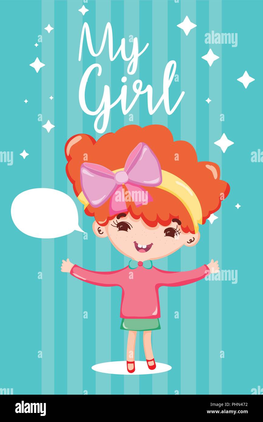 My girl cartoon Stock Vector Image & Art - Alamy