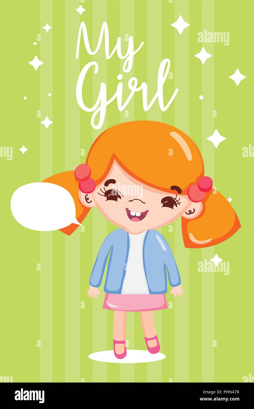 My girl cartoon Stock Vector Image & Art - Alamy