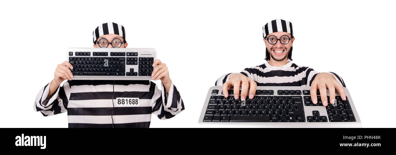 Prison inmate isolated on the white background Stock Photo - Alamy