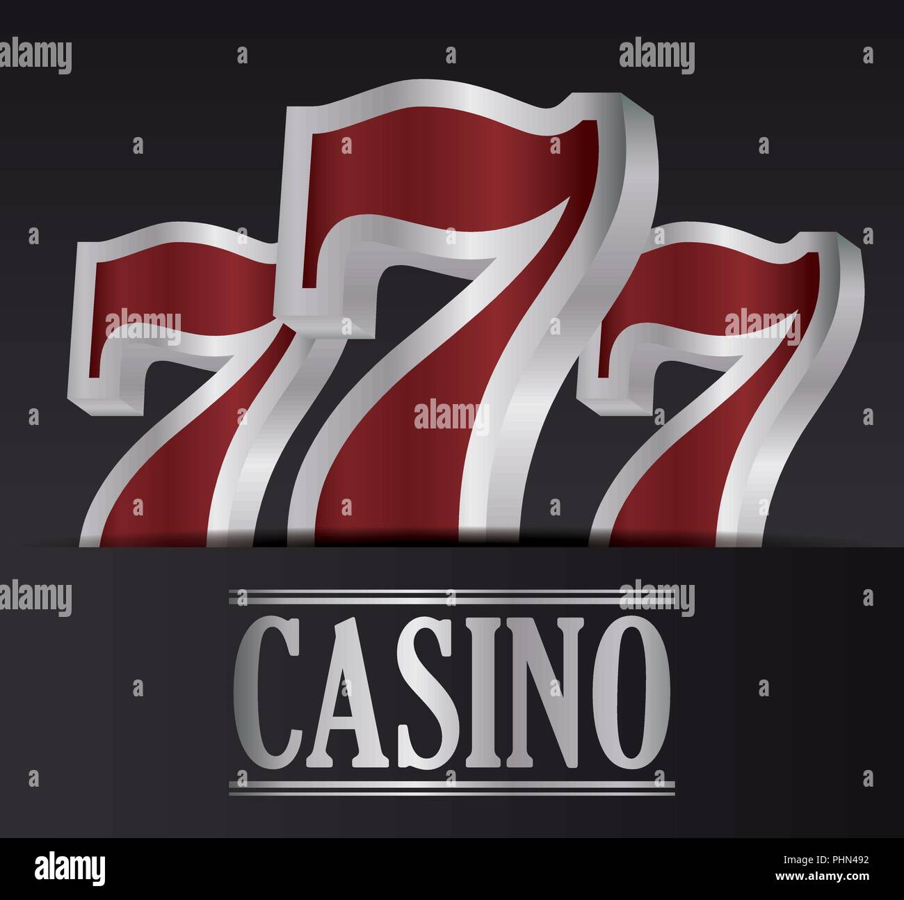 Casino design with 777 numbers over black background, colorful design ...