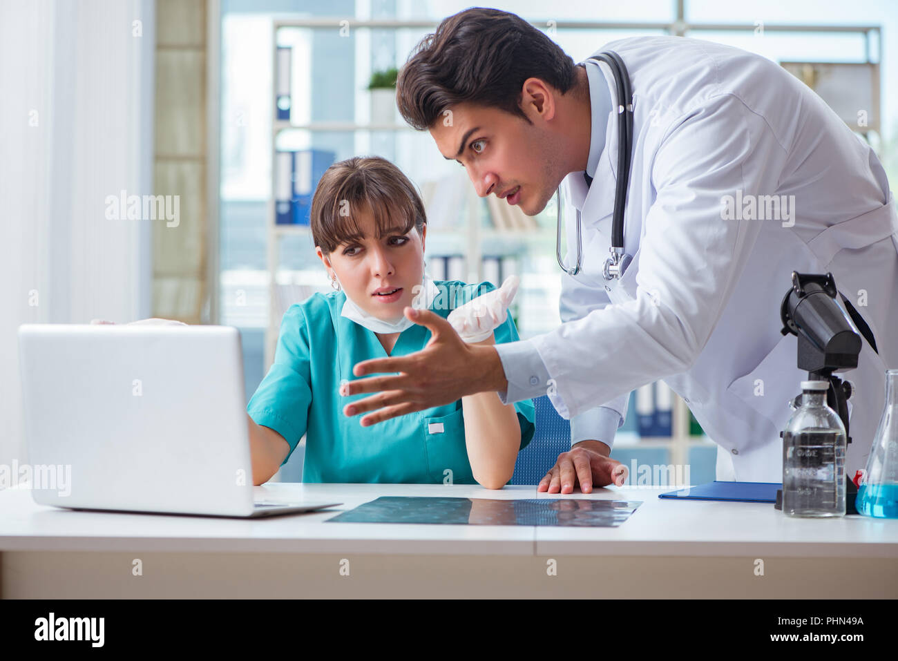 Angry doctor woman showing hi-res stock photography and images - Alamy