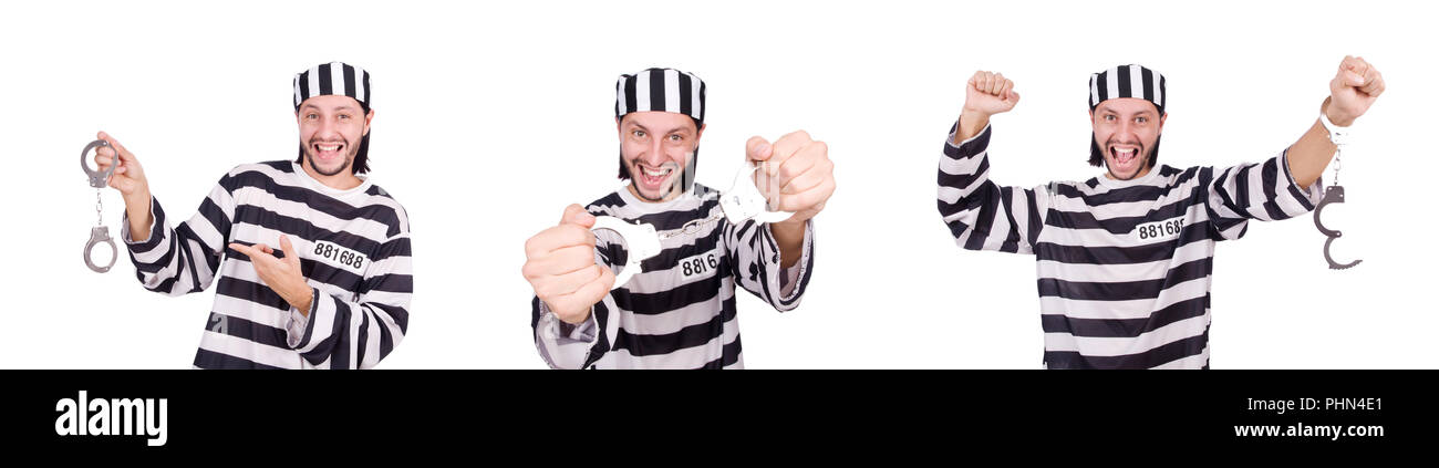 Prison inmate isolated on the white background Stock Photo - Alamy