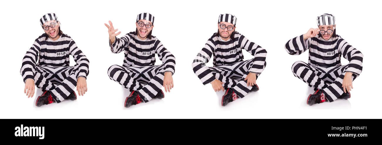 Prison inmate isolated on the white background Stock Photo - Alamy