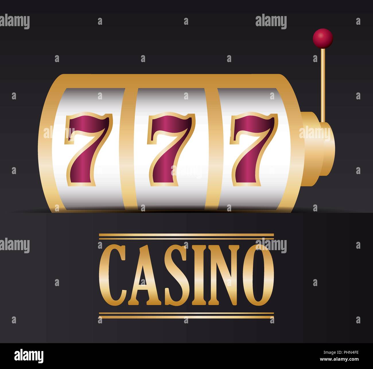 Casino design with 777 jackpot over black background, colorful design ...