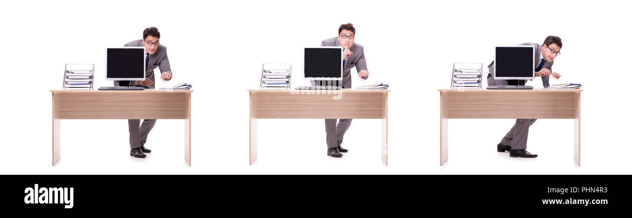 Hiding at work office Cut Out Stock Images & Pictures - Alamy