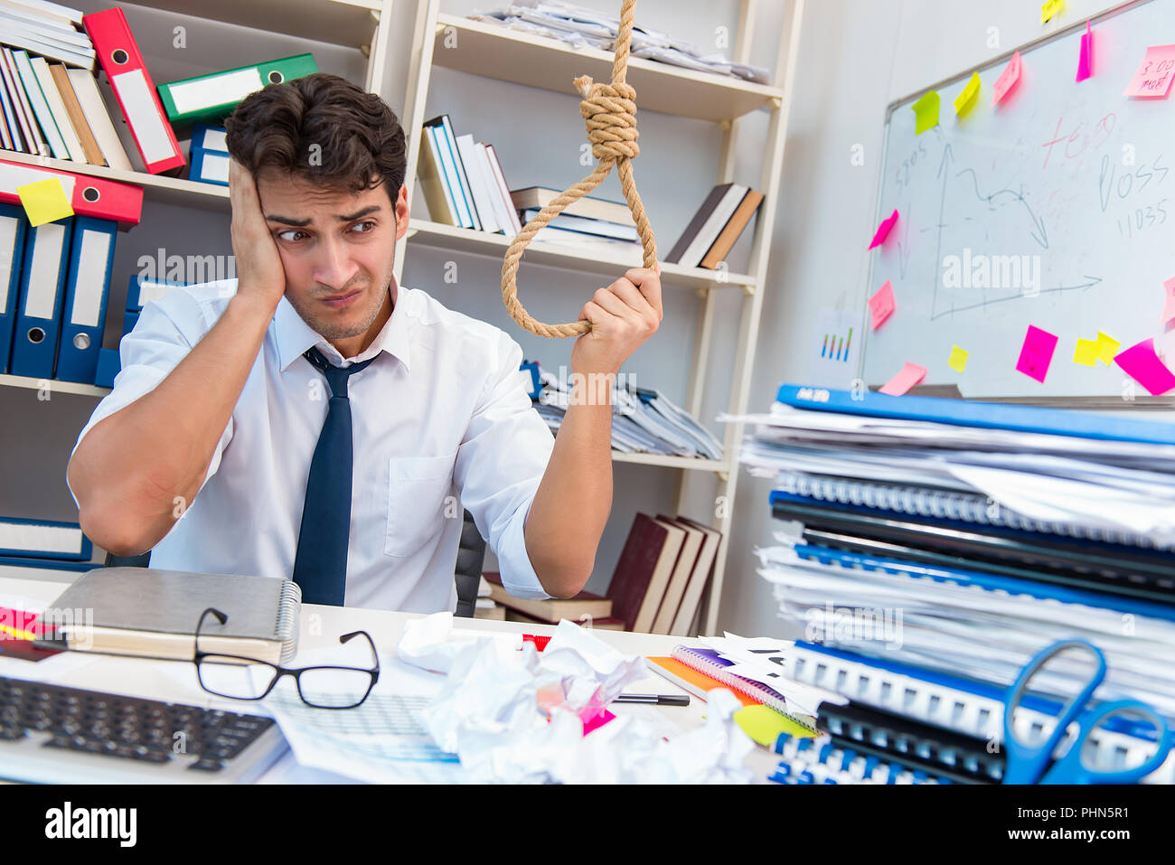 Busy frustrated businessman angry in the office Stock Photo - Alamy