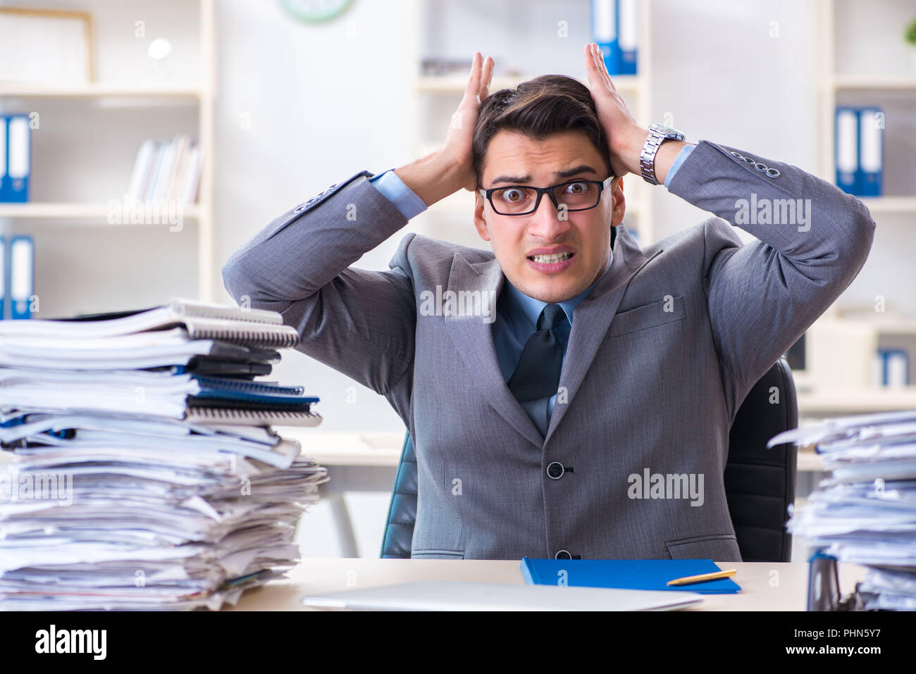 Overloaded work employee under hi-res stock photography and images - Alamy