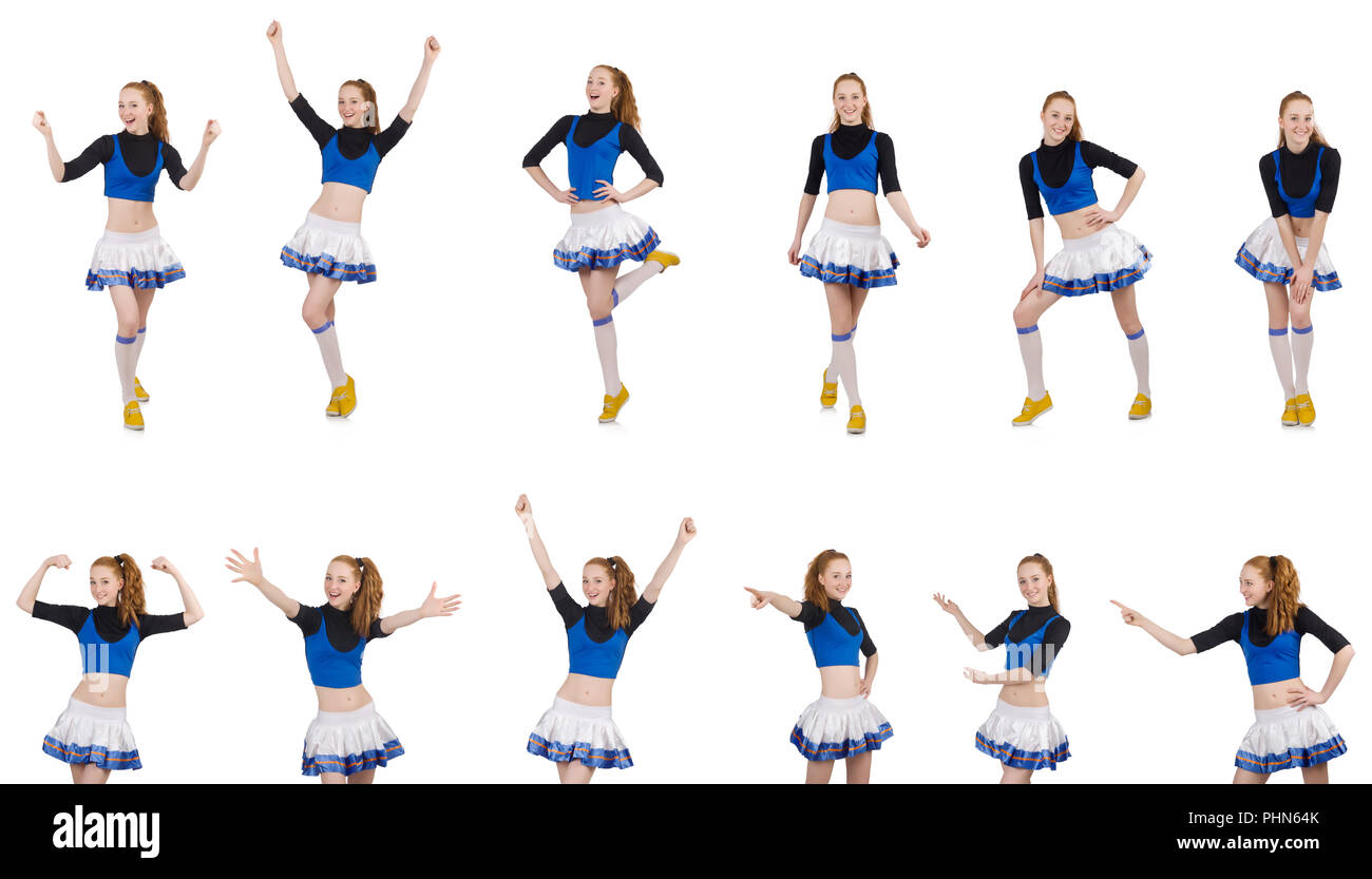 Cute cheerleader dancing cheering dance hi-res stock photography and ...