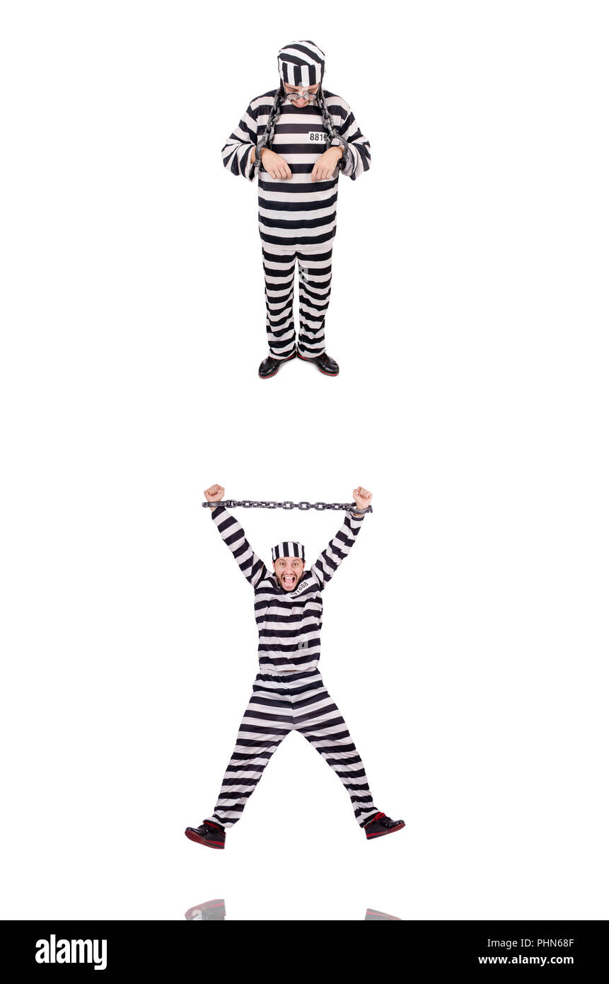Prison inmate isolated on the white background Stock Photo - Alamy