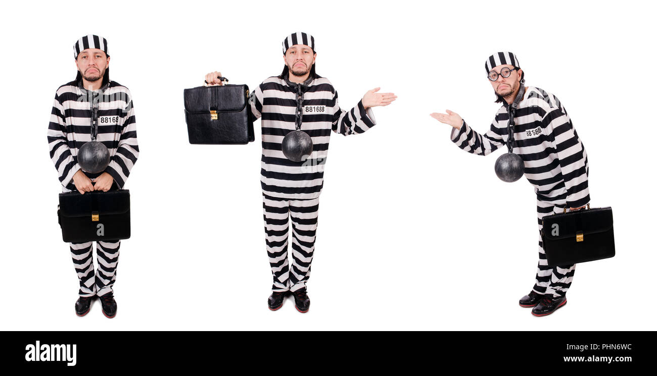 Prison inmate isolated on the white background Stock Photo - Alamy