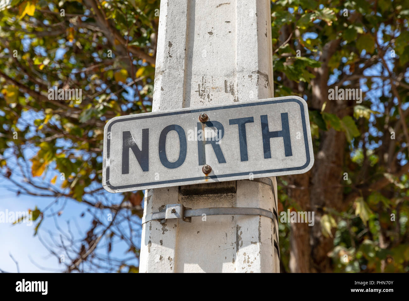 "North" sign Stock Photo - Alamy