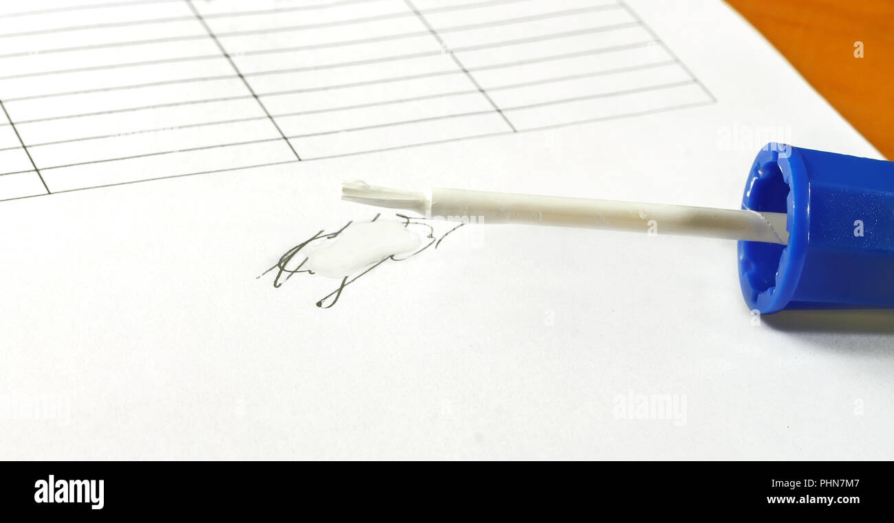 Correction of error Stock Photo - Alamy