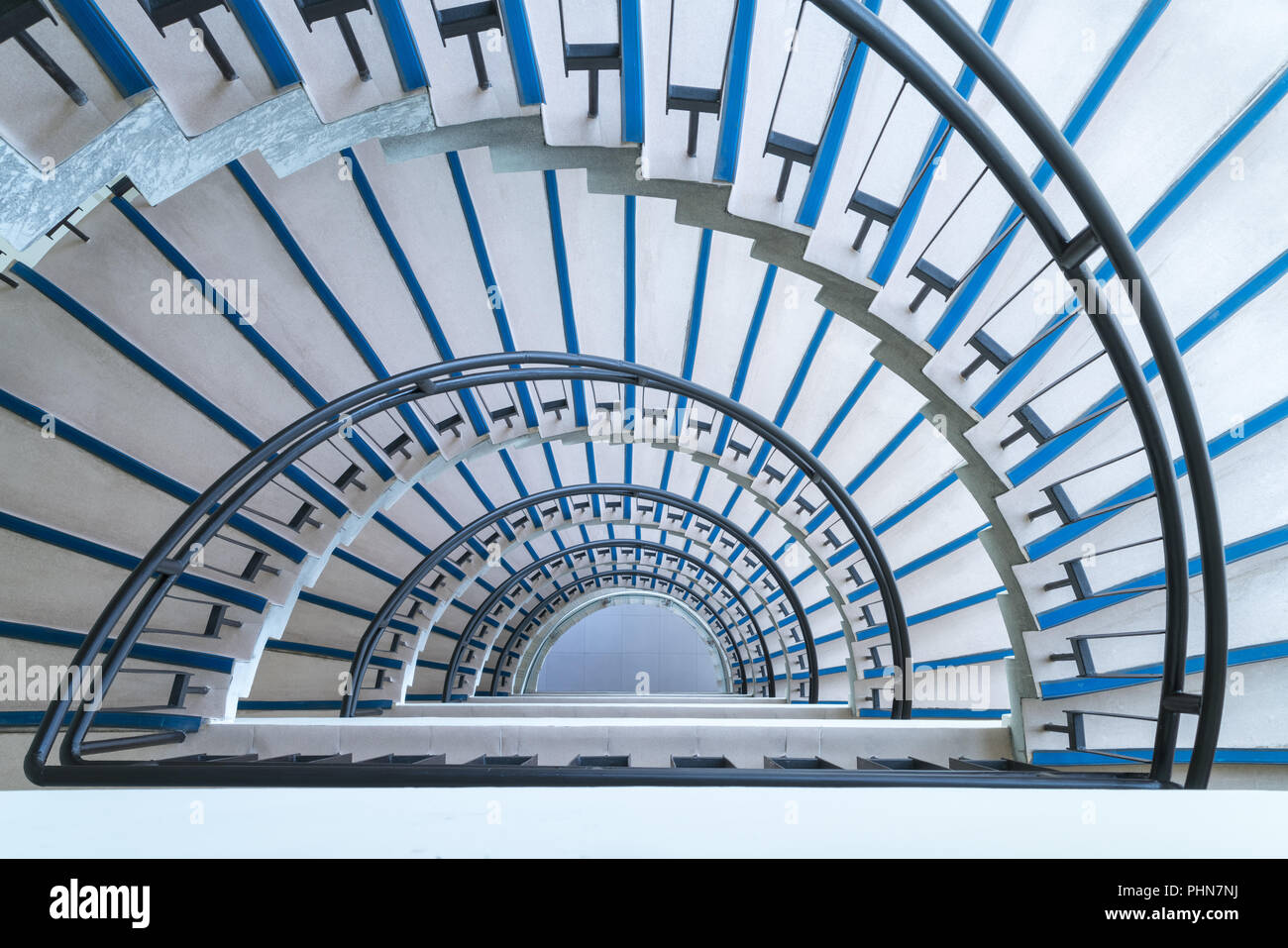 Blue spiral staircase hi-res stock photography and images - Alamy