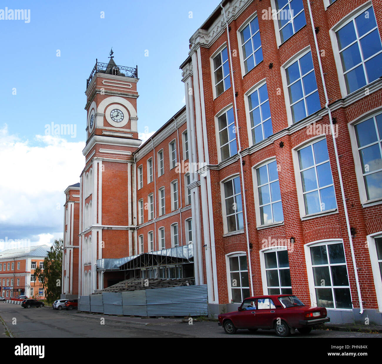 Photo of a super old factory in a Russian city on a sunny day Stock ...