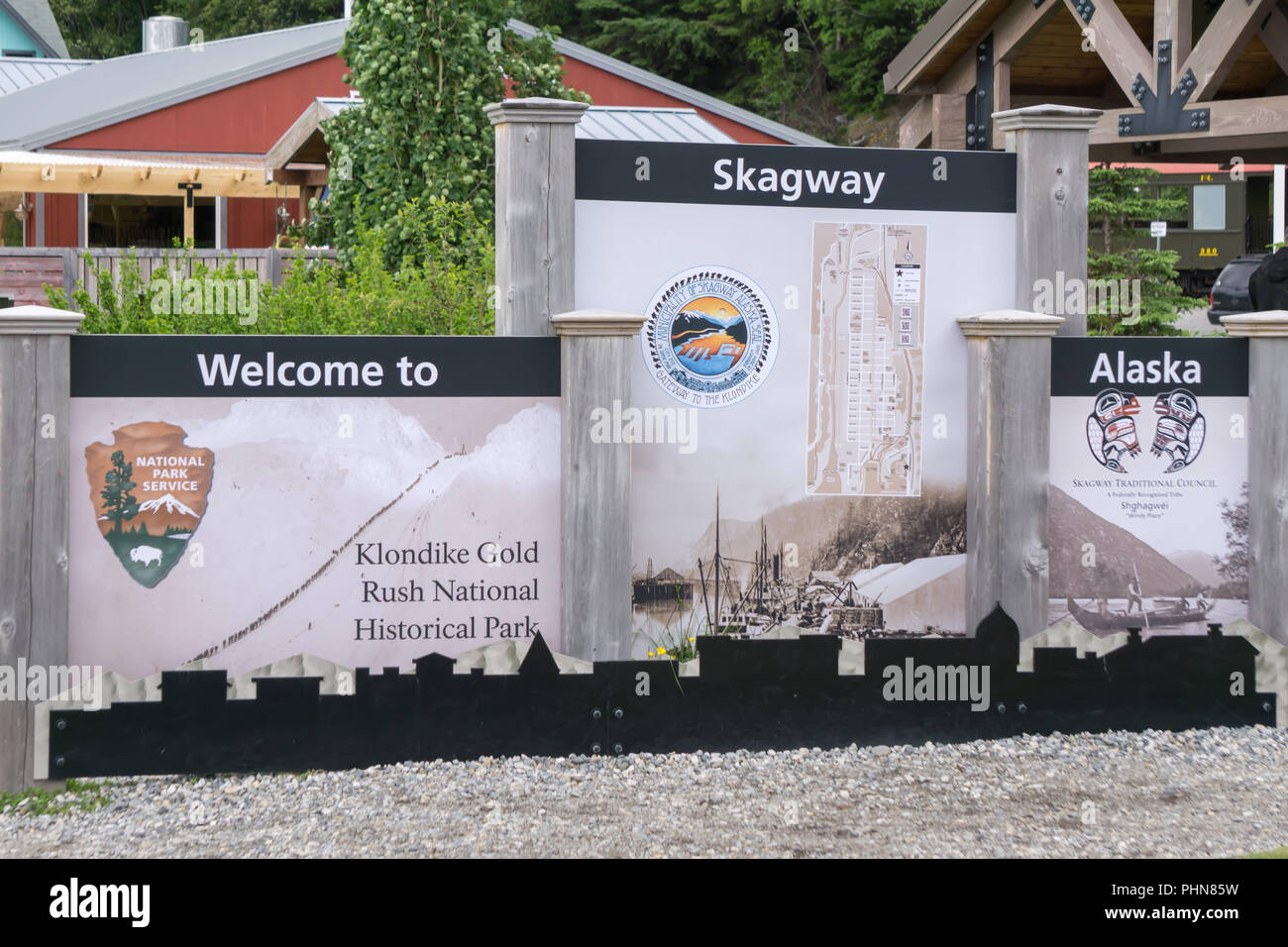 Skagway Alaska Welcome Sign