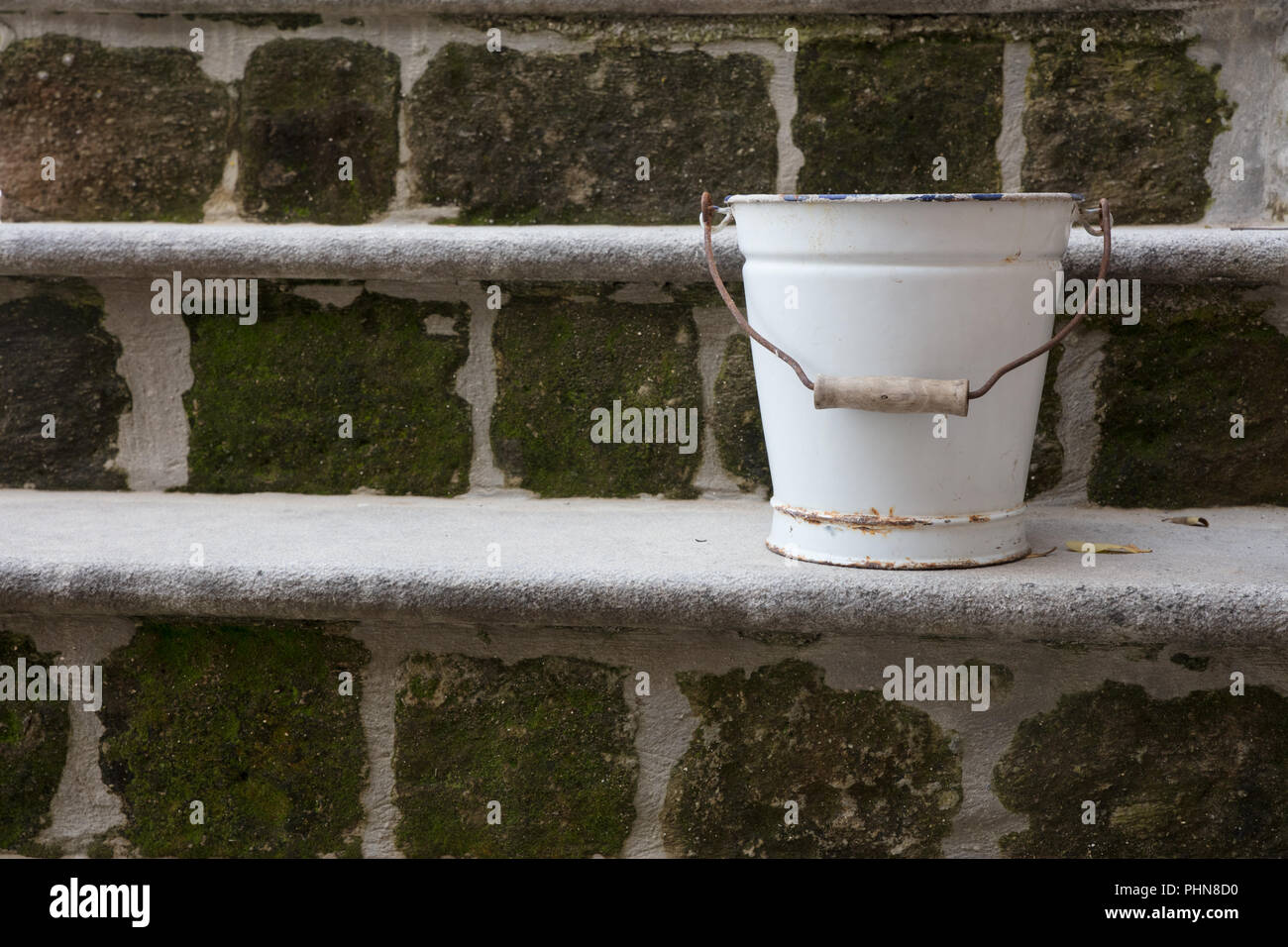 white bucket ibackground Stock Photo - Alamy