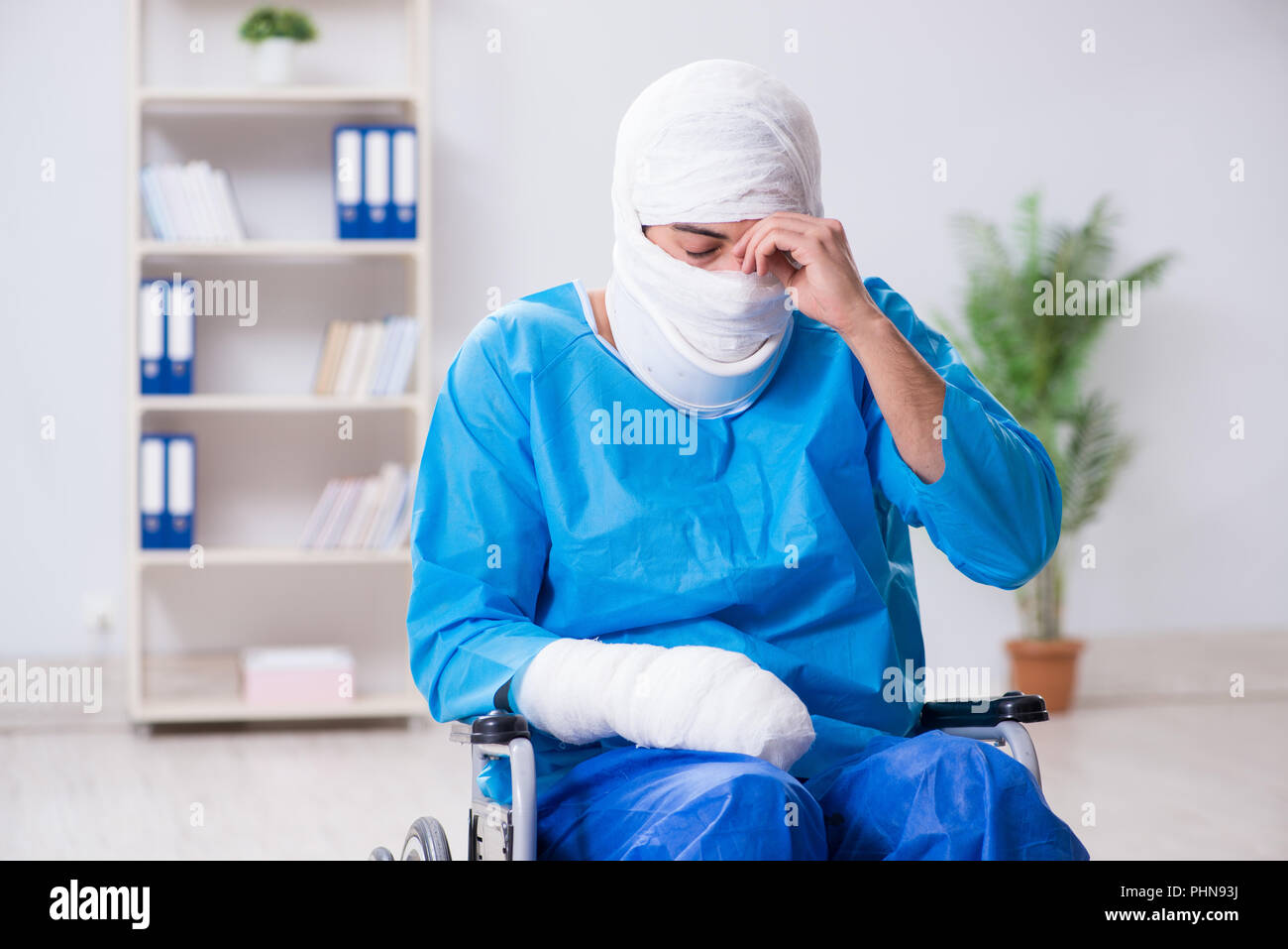 Man suffering from multiple broken bones and fractures Stock Photo - Alamy