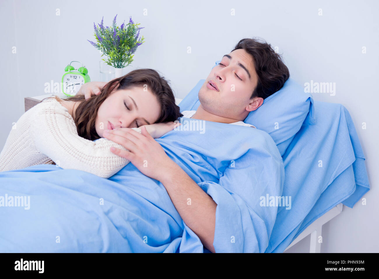 Wife visiting ill husband in the hospital room Stock Photo - Alamy